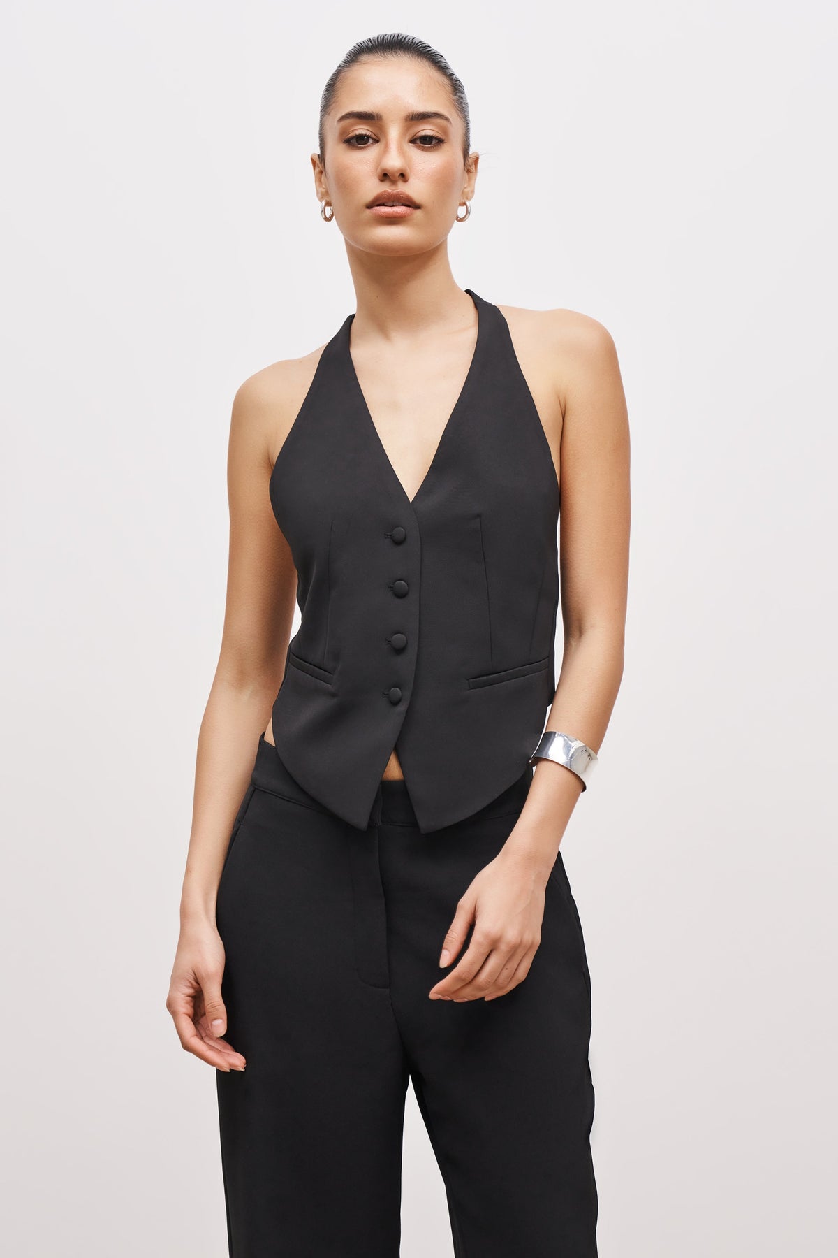 Backless Halter Waistcoat - Black – BOA