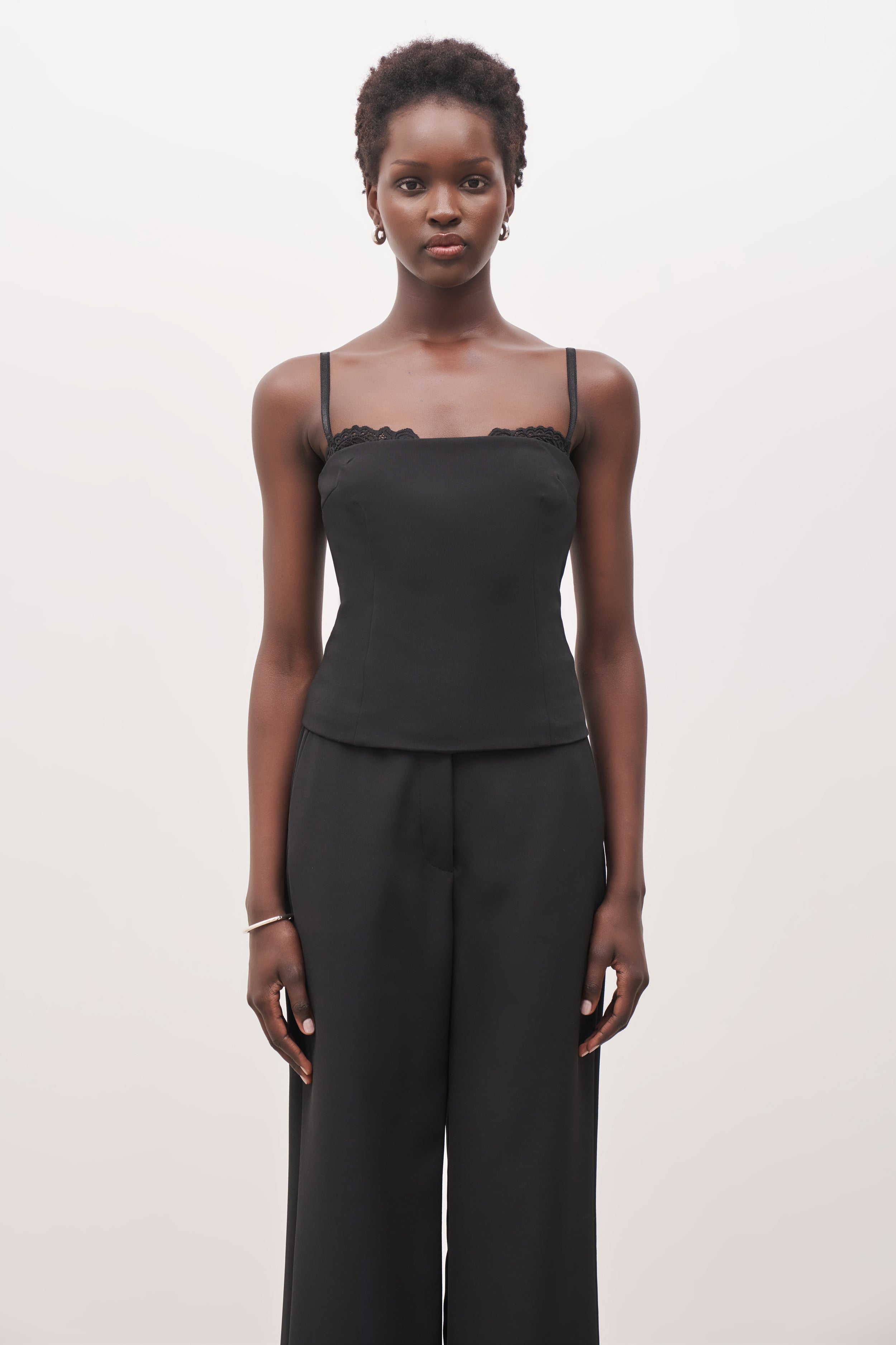 Tailored Bra Detail Bustier - Black | BOA