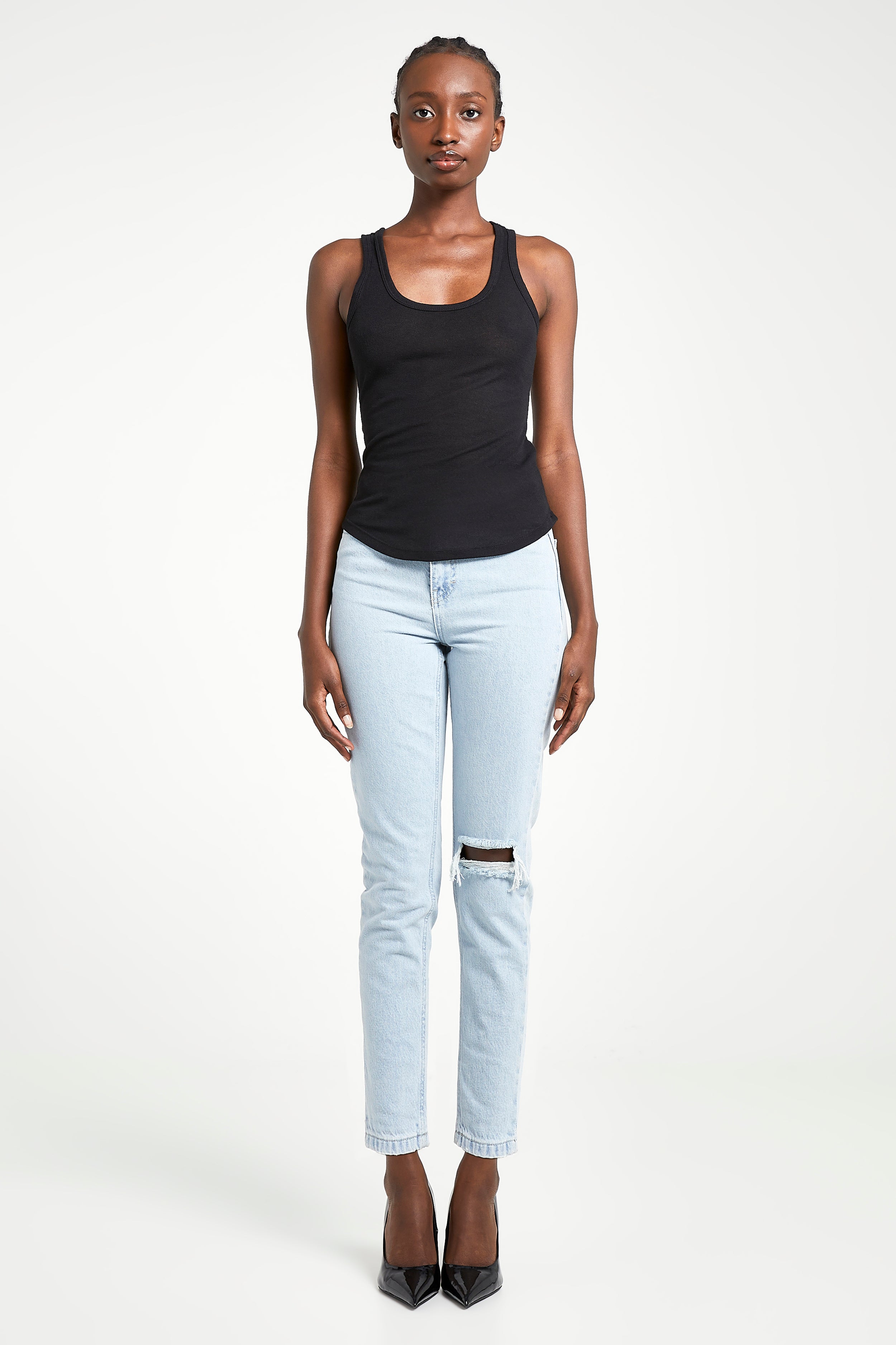 Ripped Mom Jeans Light Blue